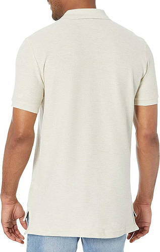 Medium Oatmeal Heather/Classic Navy Ассоциация поло США. Мужская ...