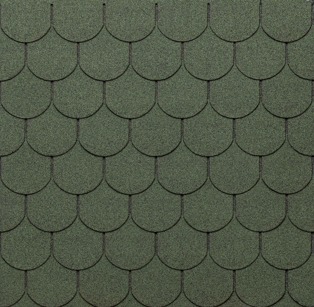 Бітумна Черепиця Tegola Eco Roof Traditional 078 Mixed Green — в