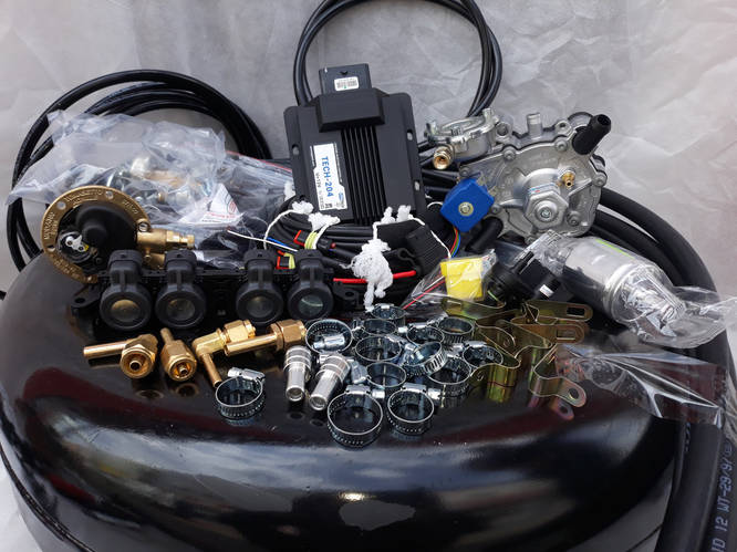 Комплект ГБО 4 поколения Lpg Tech 204/Tomasetto/форсунки AEB c баллоном под запаску (ID ...
