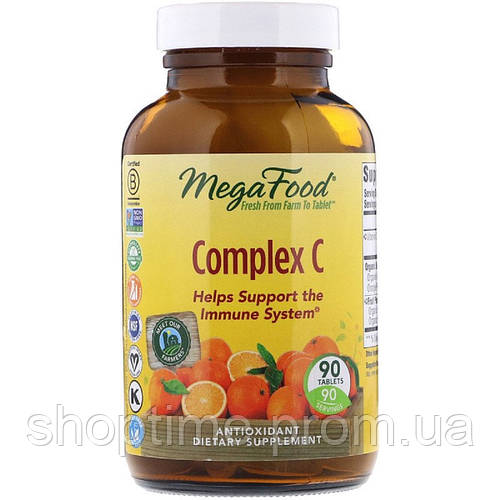 Купить Комплекс витамина С, Complex C, MegaFood, 90 таблеток ST, код ...
