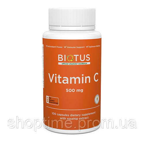 Купить Витамин С Vitamin C Biotus 500 мг 100 капсул ST, код: 7289457 ...