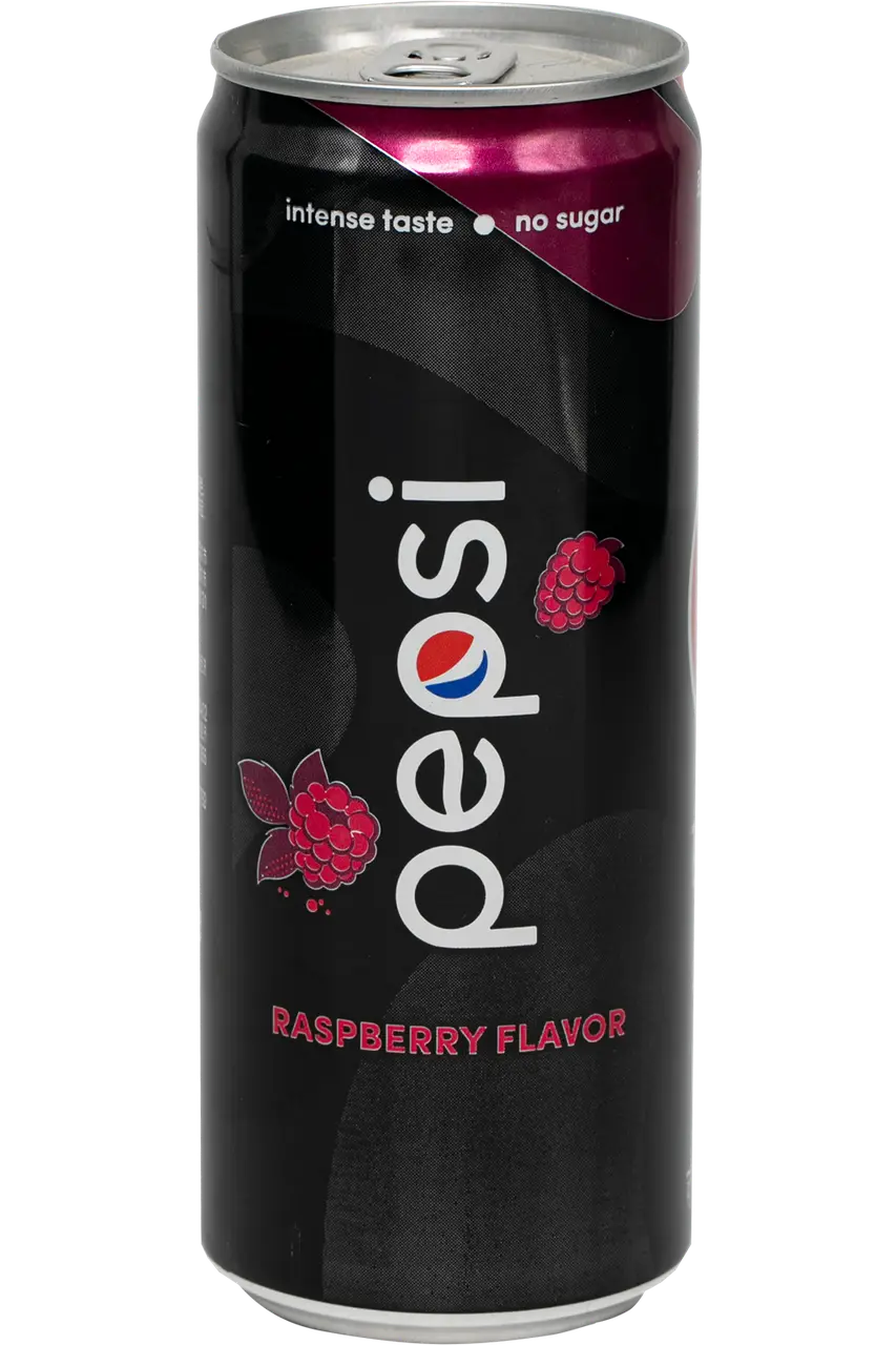 Купити Напій Pepsi Raspberry No Sugar 330 мл, ціна 169 ₴ - Prom.ua (ID ...