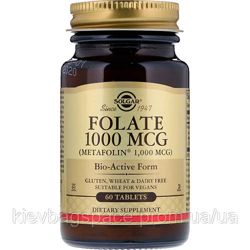 Купить Фолиевая Кислота В9, Метафолин, Solgar, Folate as Metafolin ...