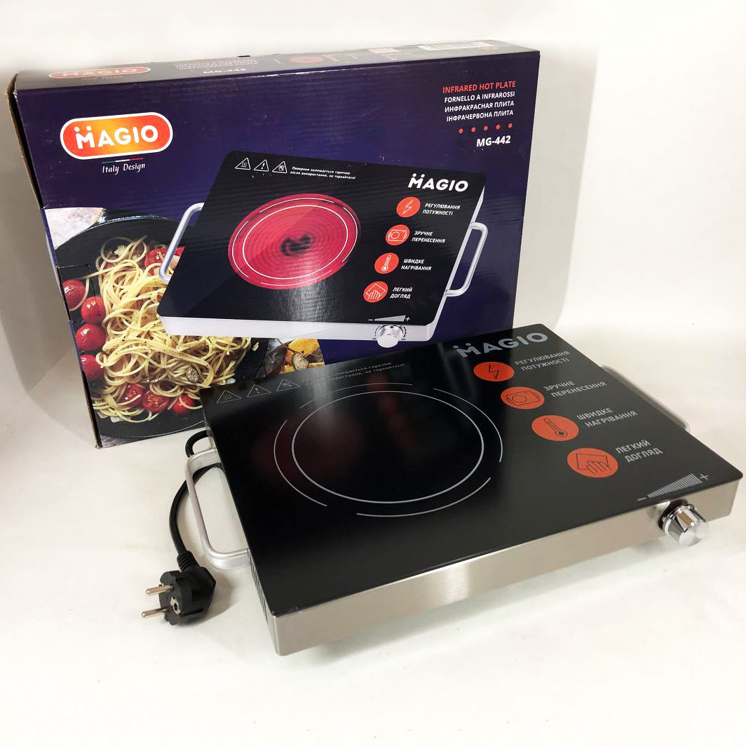 Купить Электро плита инфракрасная MAGIO MG-442 | Плита домашняя | Электроплита OX-977 1 комфорка ...