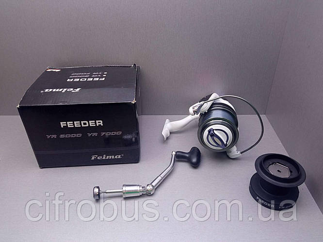 Купить Рыболовная спиннинговая катушка Б/У Feima Feeder YR 6000 7+1, цена 950 ₴ — Prom.ua (ID ...