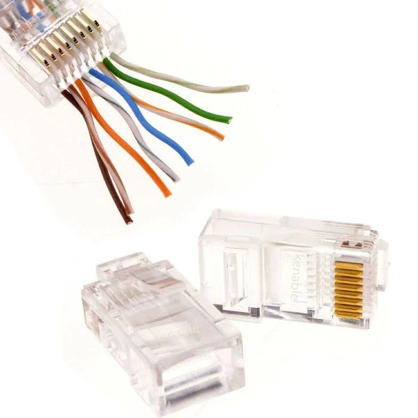 Кабель для интернета медная витая пара патч-корд 4 пары 8 жил 1Гб/с 1м ...