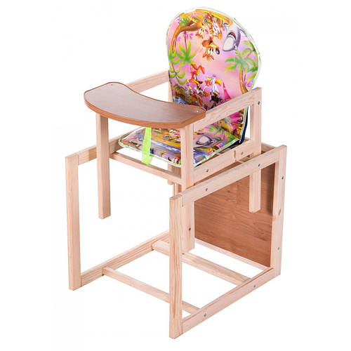 Стільчик для годування 2в1 Наталка Зайчик-01 (трансформується в стіл та ...