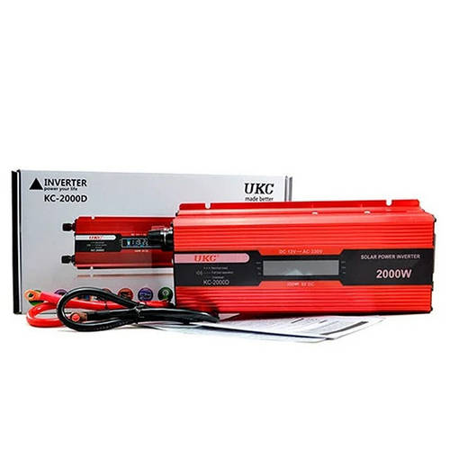 Преобразователь AC/DC KC-2000D 2000W + lcd, Инвертор в машину, Автомобильный преобразователь ...