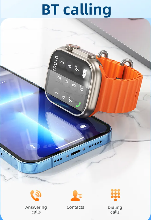 Розумний смарт годинник з компасом чоловічий з дзвінком Smart Watch ...