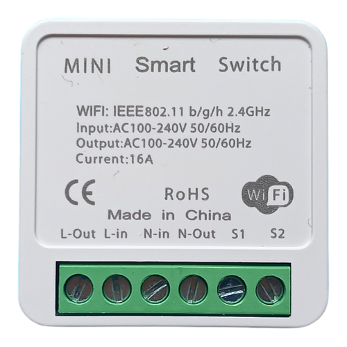 Купить Wi-Fi Mini Smart Switch, wi-fi умное реле 16A, умный выключатель по wi-fi kt, цена 190 ...