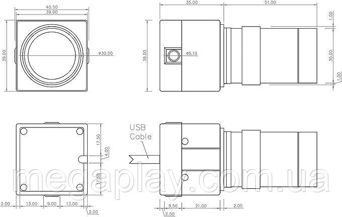 Купить Веб-камера ELP 8 МП HD 5-50 мм с ручной сменной фокусировкой ...