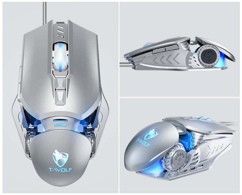 Купить Игровая компьютерная мышка с подсветкой T-Wolf G530 Robocop ...