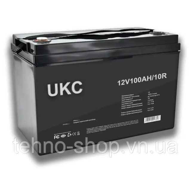 Купить Гелевый аккумулятор 12 вольт 100 ампер UKC Battery Аккумулятор ...