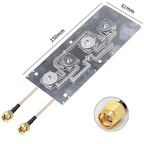 Купити Антена-пластина (модуль) 2.4G 5.8G 9-12dBi, SMA-male, ціна 2180 ...