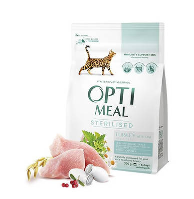 OPTIMEAL (Оптиміл) сухий корм для стерилізованих кішок і кастрованих ...