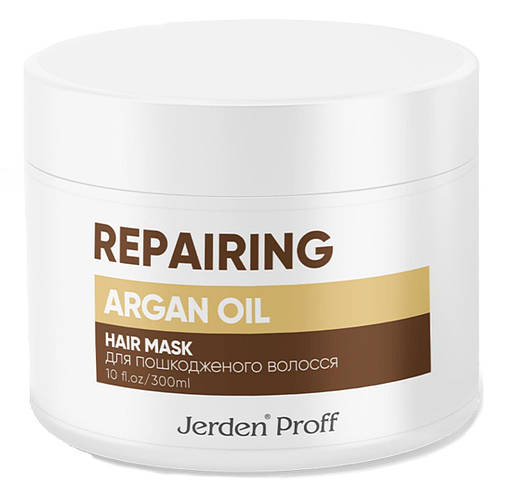 Маска відновлювальна для волосся Jerden Proff Argan Oil Repairing 300 мл (4823085629586) (ID ...