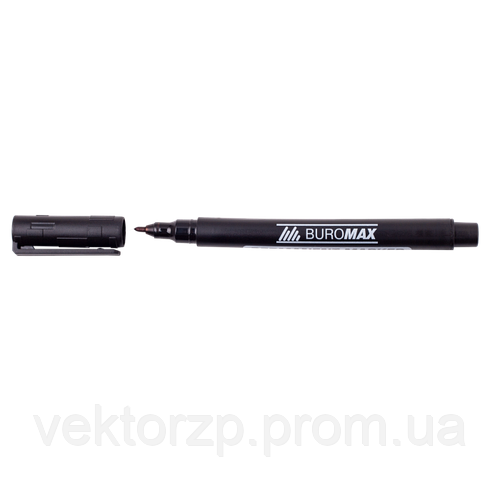 Купить Маркер водостійкий Buromax чорний BM.8703-01 2-4мм масляна ...