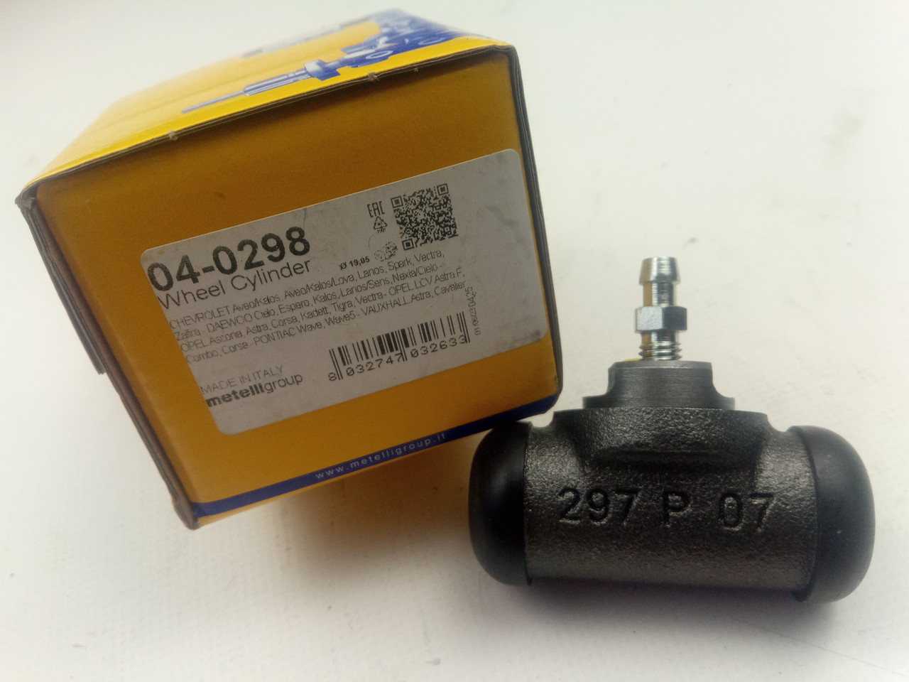 Цилиндр задний тормозной Lanos 1.6/Aveo, Metelli (04-0298) (90235422 ...