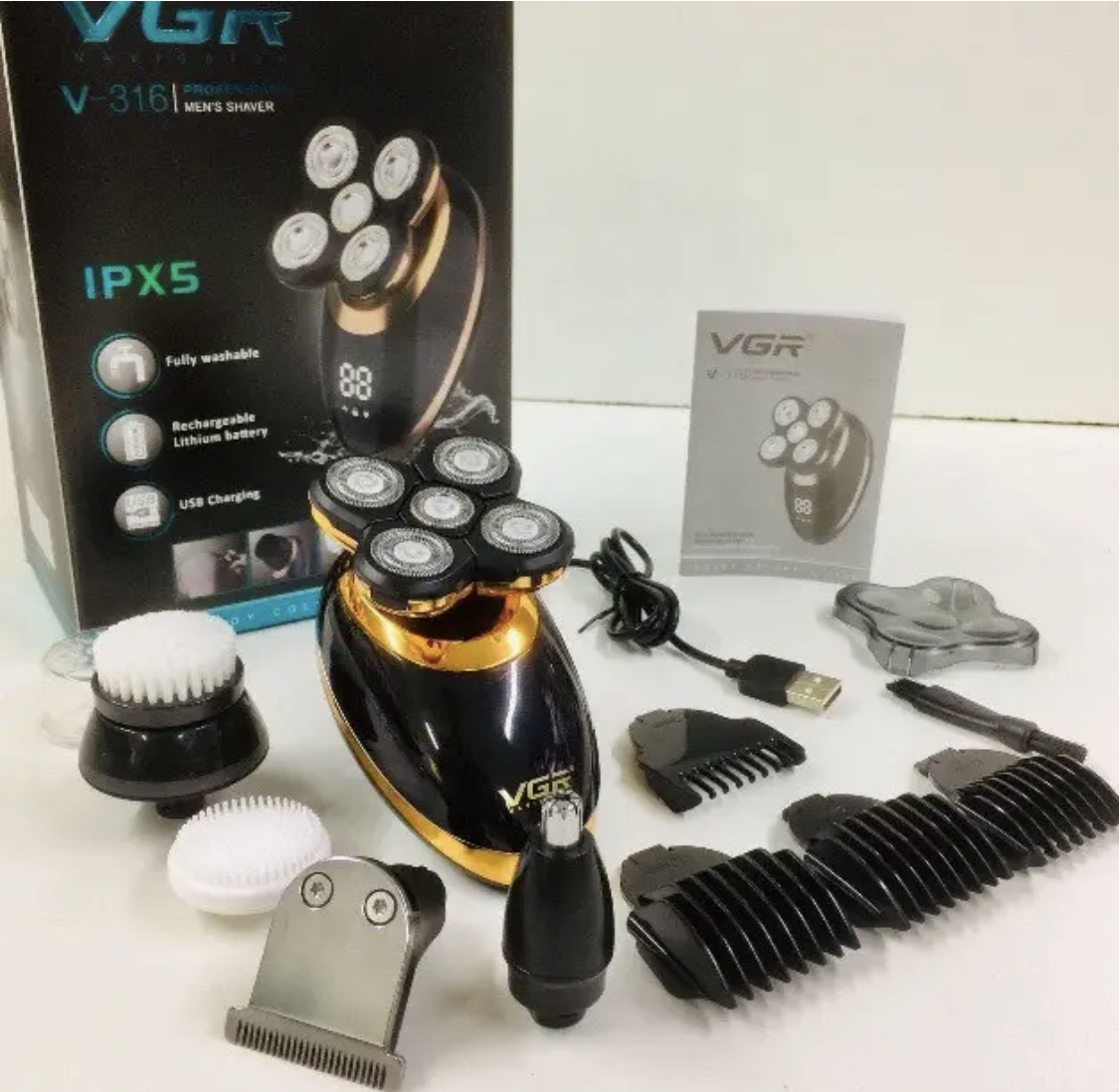 Купить Електробритва 5в1 для гоління бороди та голови VGR V-316, цена 754 ₴ — Prom.ua (ID ...