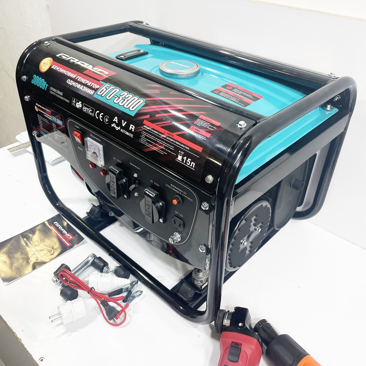 Генератор бензиновий із мідною обмоткою GRAND 3300 3.0 кВт 7 к.с ...