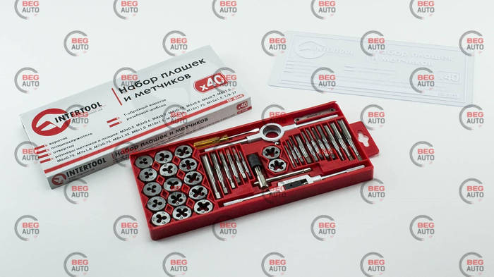 Набір плашок та мітчиків 40 шт кейс M3-M12 (SD-8040) (Intertool) (ID#1906626327), цена: 1100 ...