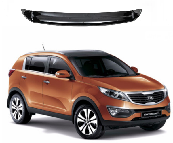 Дефлектор капота мухобойка на Kia Sportage 2010-2015 коротк (КИА ...