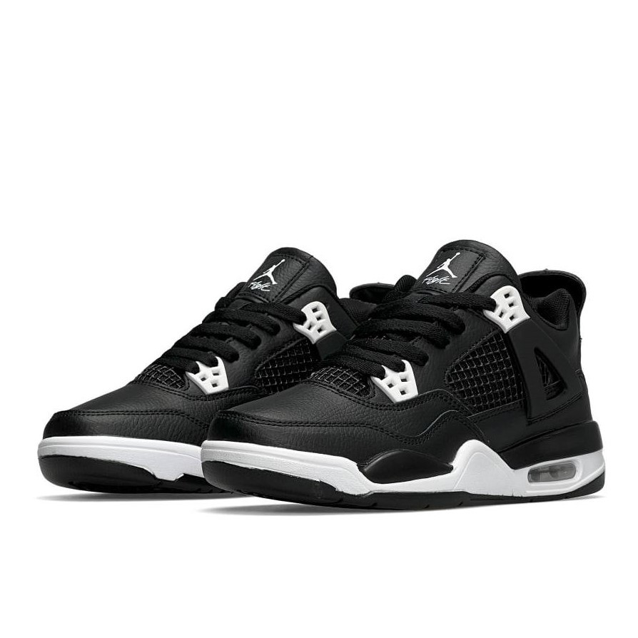 Купить Кроссовки Nike Air Jordan 4 Retro Black White, Женские кроссовки ...
