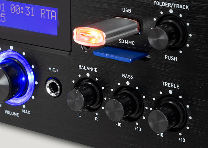 Купить Усилитель звука Hifi Auna AMP-5 BT (10034896) 2х-50Вт, цена 3790 ...