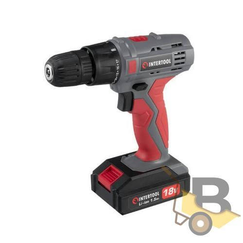 Шуруповерт акумуляторний 18 В Li-Ion, 1.5 Аг INTERTOOL DT-0315 (ID#1888825567), цена: 1227.68 ...