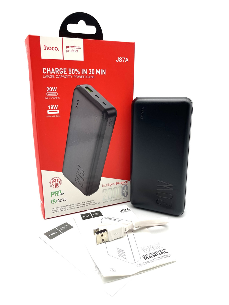 Купити Повер банк Power bank HOCO J87A Tacker PD20W+QC3.0 20000mAh ...