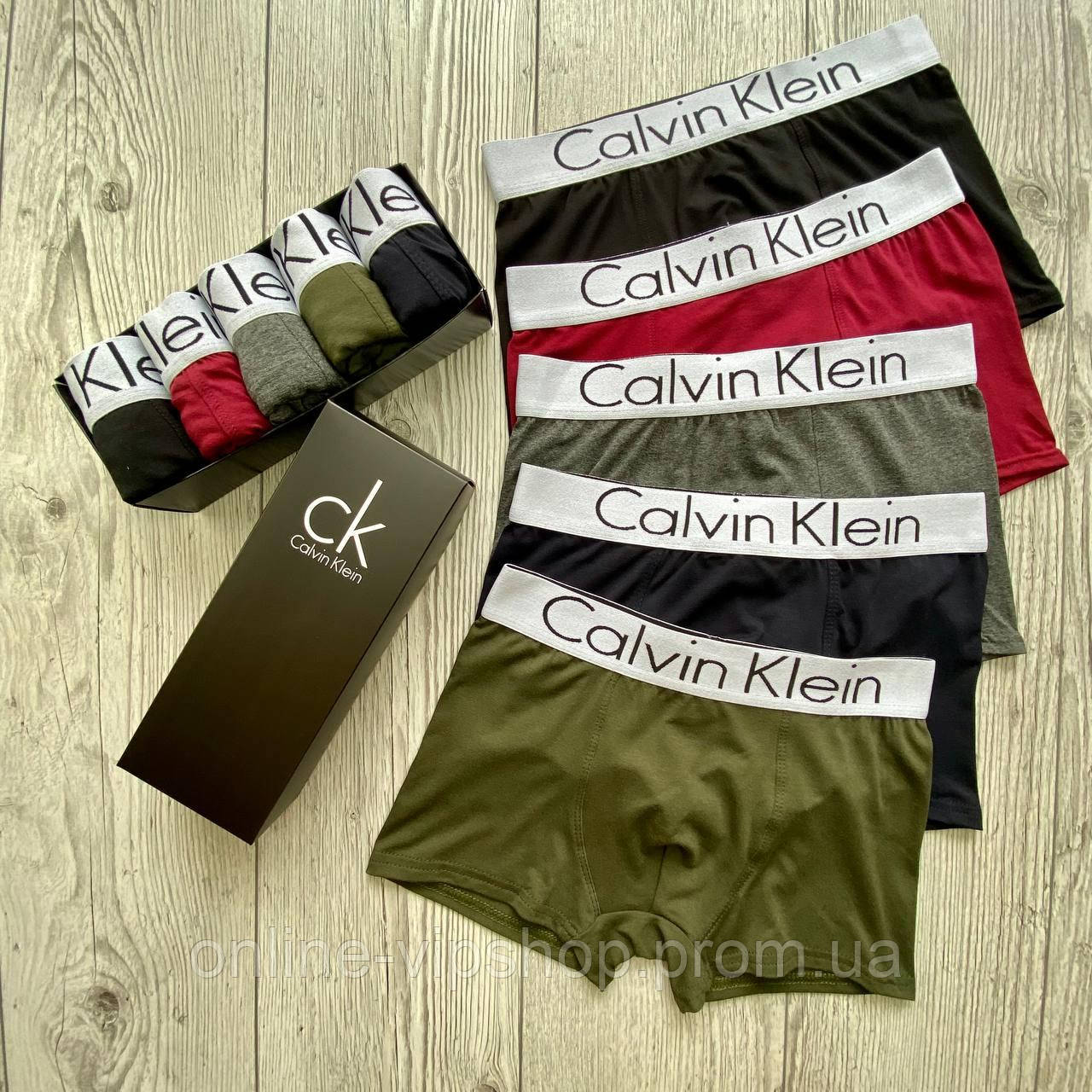 Мужские трусы Calvin Klein. Набор боксеров Келвин Кляйн 5 штук (ID ...