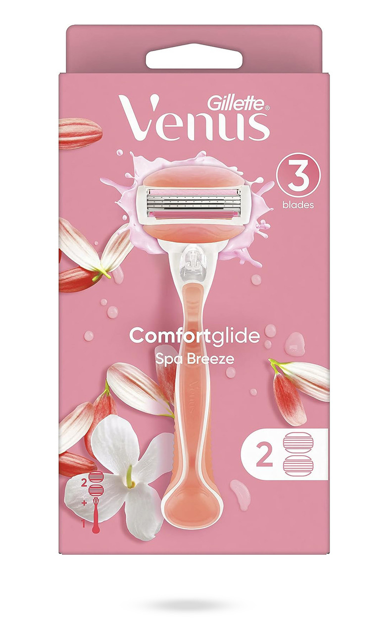 Станок для Бритья Женский (Бритва) Venus ComfortGlide Spa Breeze с 2 ...