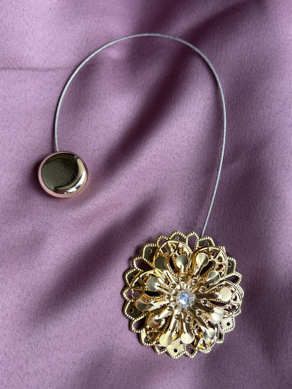 Купить Магниты для штор та тюли "цветок", цвет:золотистый, цена 150 ...