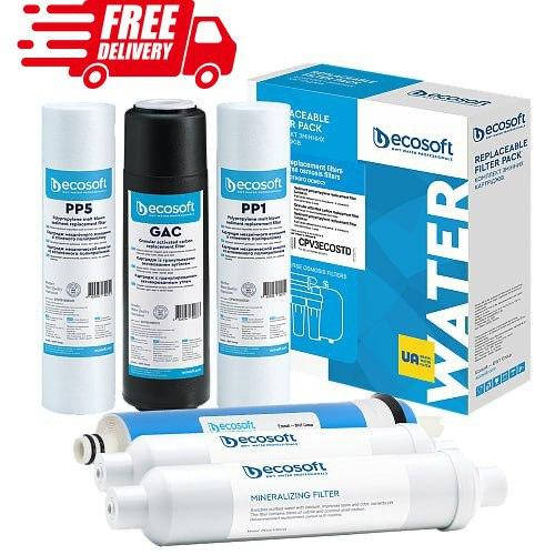 Купити Комплект Ecosoft 6 картриджів для фільтрів зворотного осмосу ...