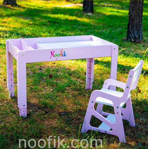 Детский растущий стульчик, комплект световой стол и стул Noofik (ID ...