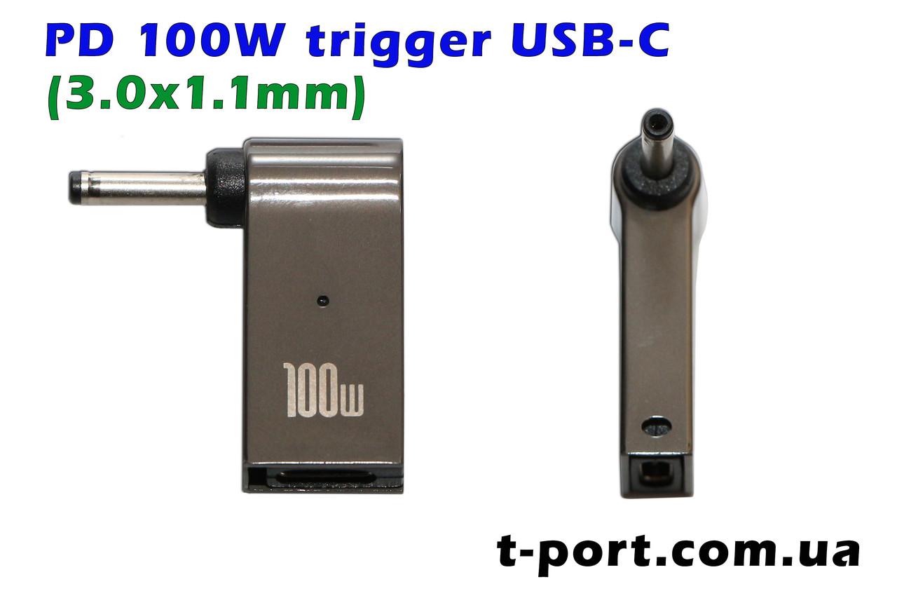Адаптер Usb C Pd 100w для заряджання ноутбуків 3 0х1 1mm продаж
