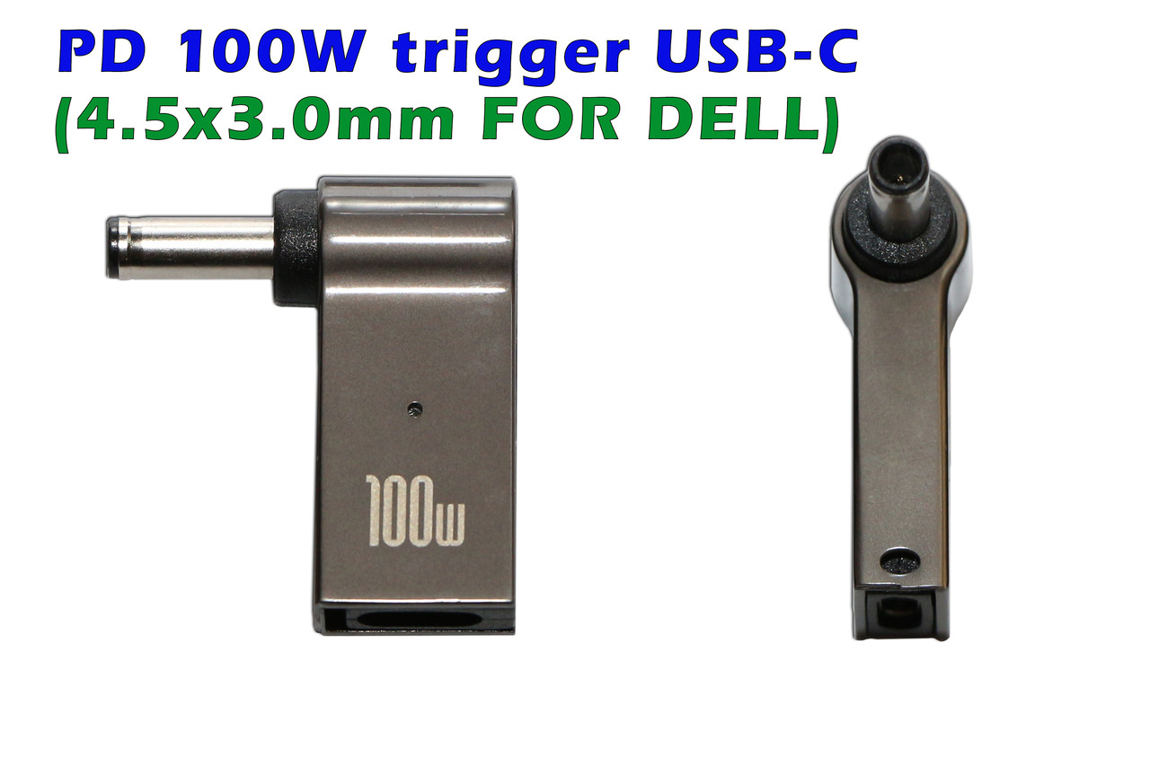 Адаптер Usb C Pd 100w для заряджання ноутбуків Dell 4 5х3 0mm продаж