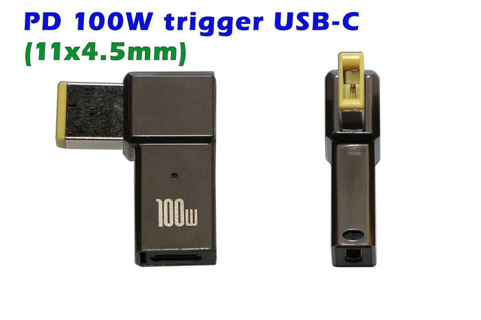 Адаптер USB-C/PD 100W для заряджання ноутбуків Lenovo (11х4.5mm) (ID ...