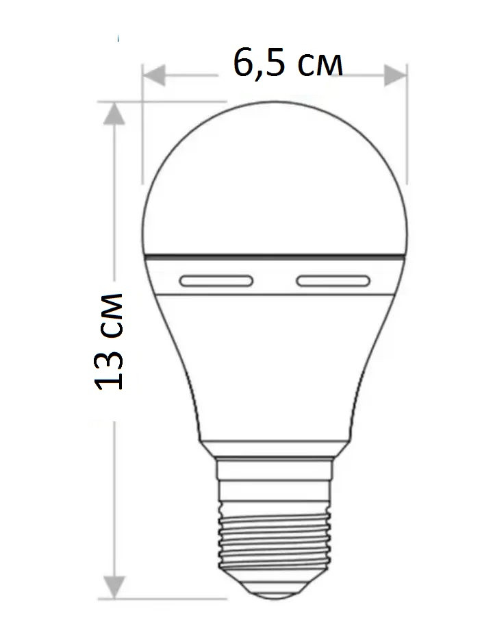 Купить Аккумуляторная аварийная LED лампочка 7 Вт, цоколь Е27 ...