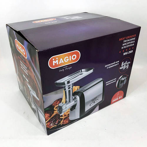 Купить Мясорубка с металлическим редуктором Magio MG-269, Мясорубка для мяса, Электромясорубка ...