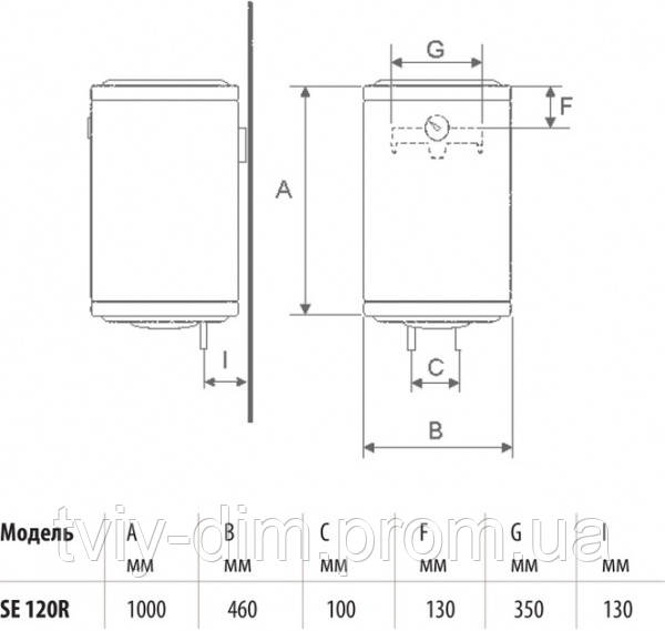 Купити SE 120R Водонагрівач 120 л BANDINI BRAUN (код 1471506), ціна ...