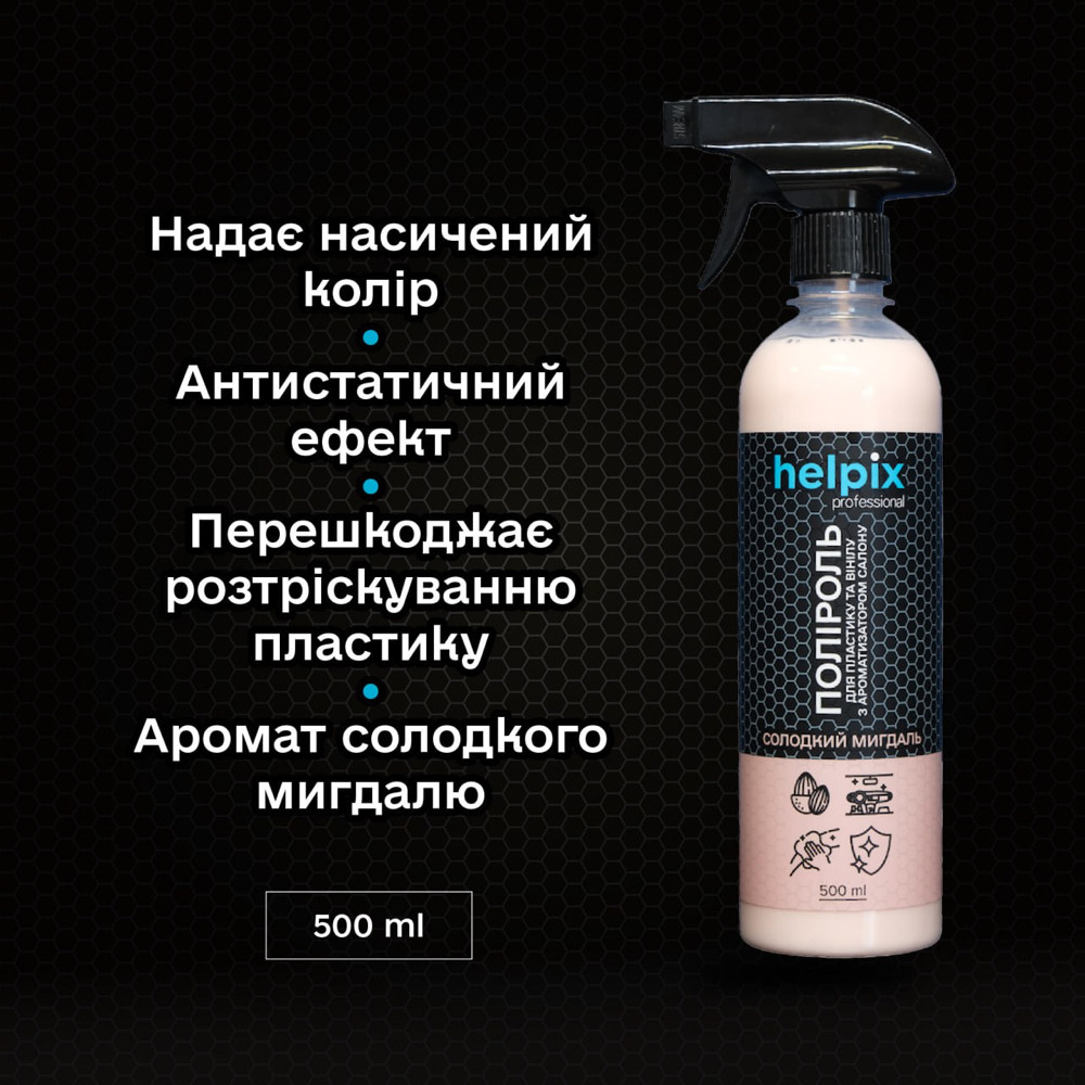 Купить Поліроль для пластику та вінілу Helpix Professional "Солодкий Мигдаль", цена 175 ₴ — Prom ...