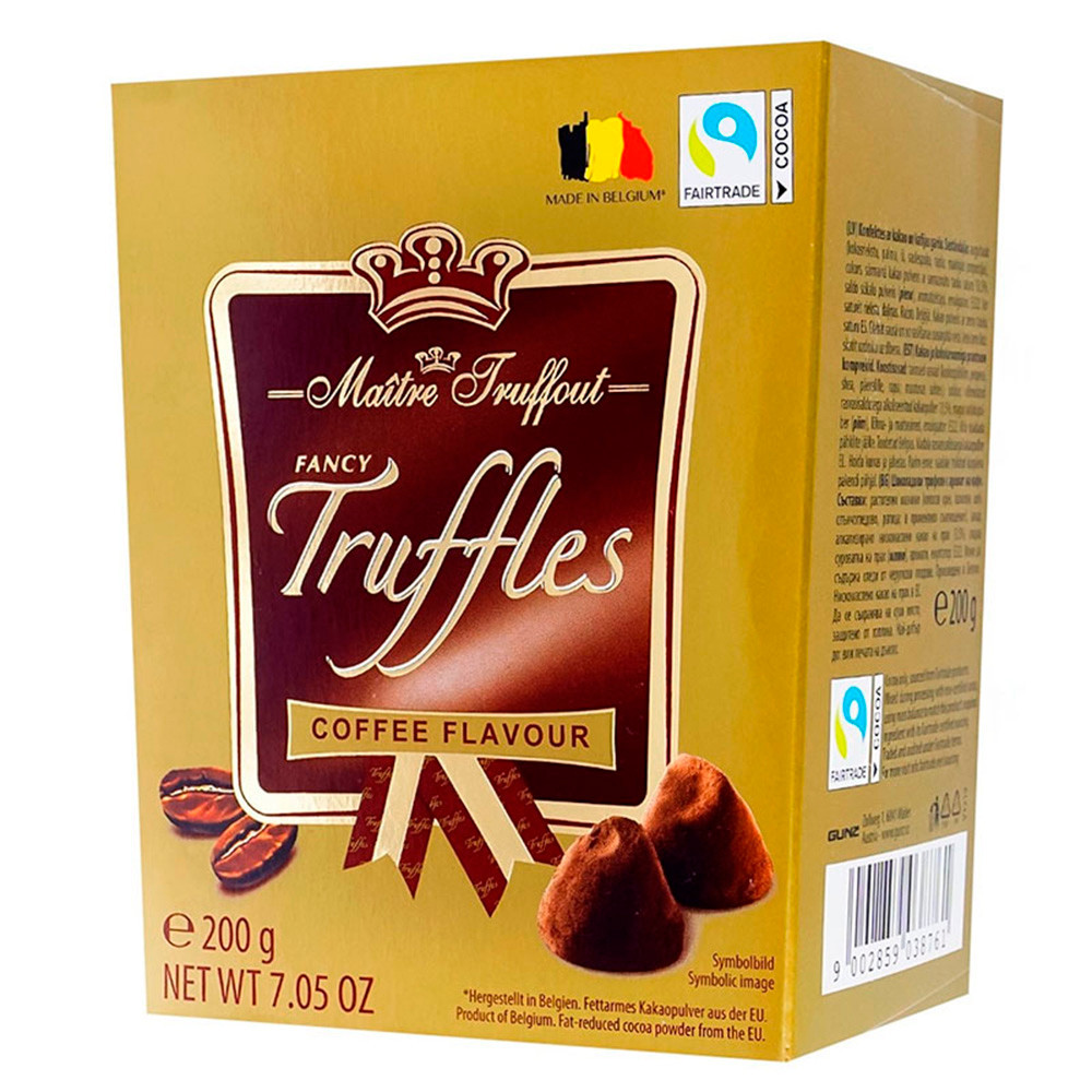 Шоколадні цукерки Maitre Truffout, Truffles Coffee Flavour, 200 г (ID ...