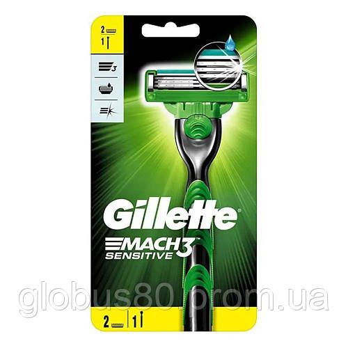 Купить Бритва Gillette Mach3 Мак3 Sensitive для чувствительной кожи 2 ...