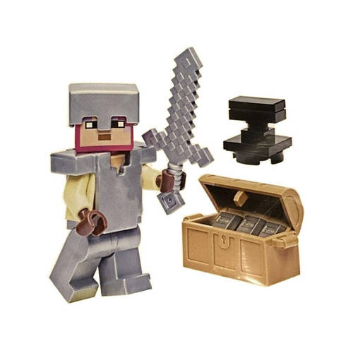 Lego Minecraft Knight Mini Figure with Chest and Anvil: набор майнкрафт ...