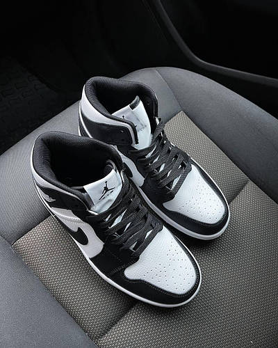 Купить Nike Air Jordan 1 Retro High Black White Logo, цена 2108 ...