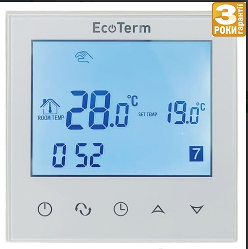 Купить ПРОГРАММИРУЕМЫЙ ТЕРМОРЕГУЛЯТОР ECOTERM SN WI-FI БЕЛЫЙ, цена 2900 ...