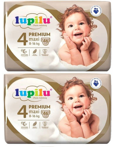 Купить Підгузники Lupilu Premium Maxi 4 8-16 кг 92 шт, цена 680 ₴ — Prom.ua (ID#1910376223)