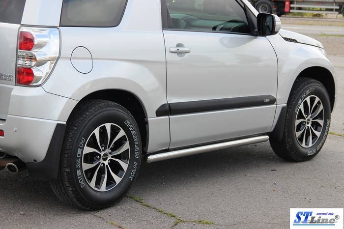 Купить Suzuki Grand Vitara II 05-12 боковые пороги подножки труба на ...