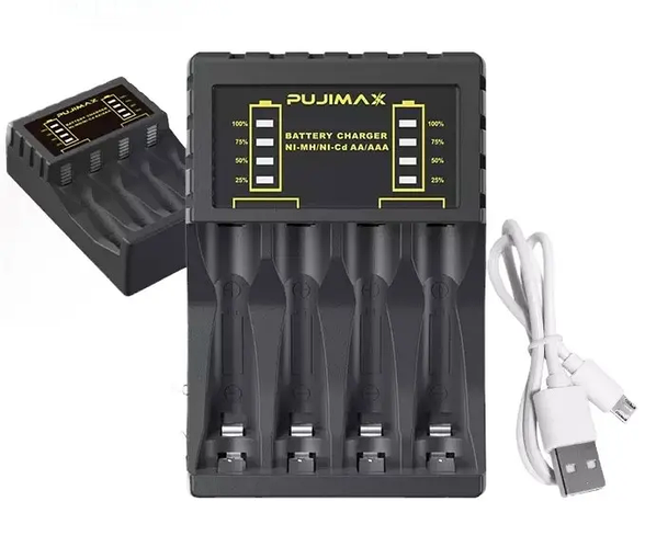 Купить Зарядное устройство для аккумуляторных батареек на 4 слота ...